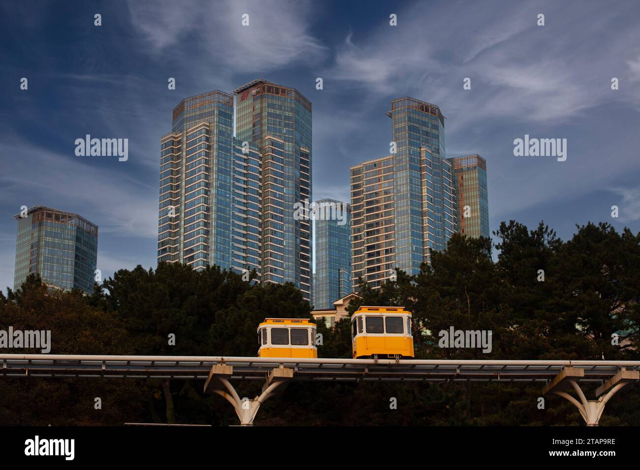 SKY Capsule Tram in Haeundae Blue Line in Busan, South Korea Stock ...