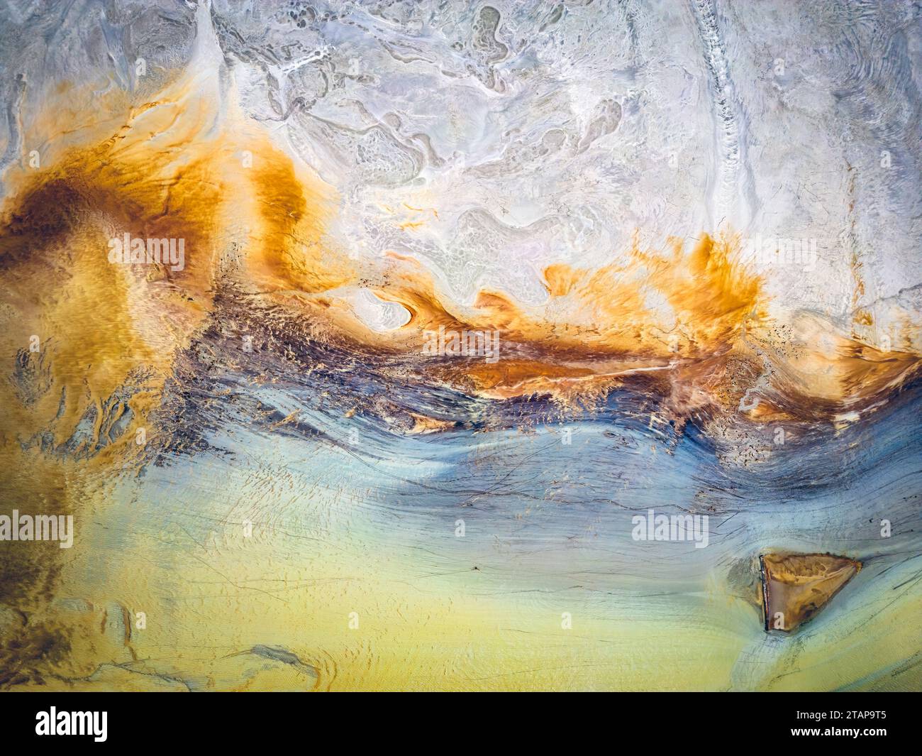 Abstract patterns formed in the shape of a dragon head of toxic waste ...