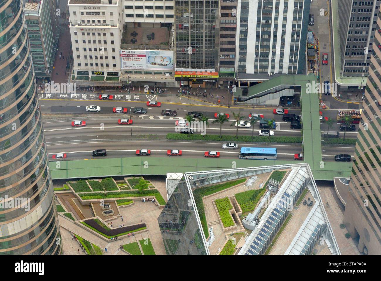 Top view hong kong intersection hi-res stock photography and images - Alamy