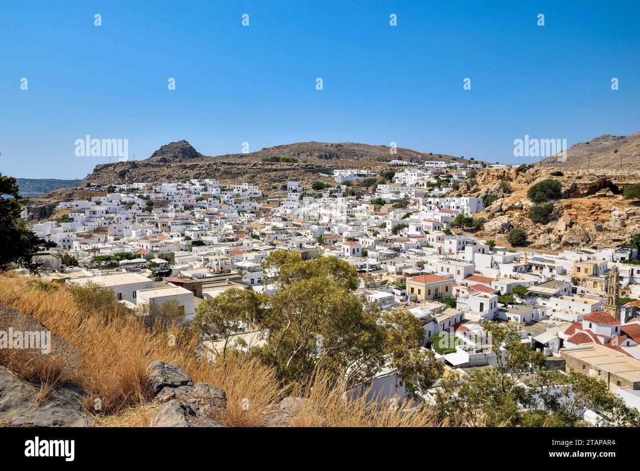 Lindos village, Rhodes Stock Photo - Alamy