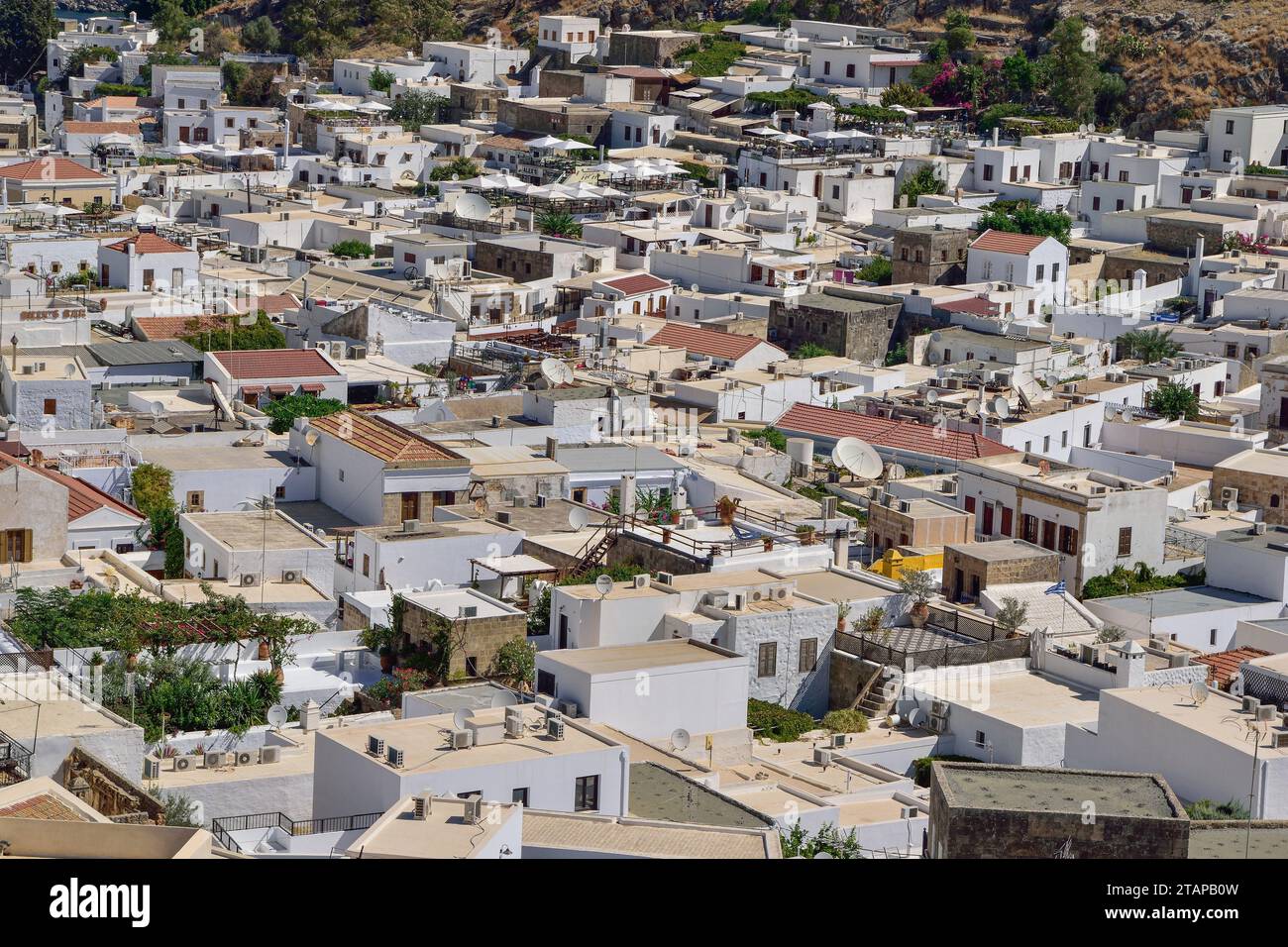 Lindos village, Rhodes Stock Photo - Alamy