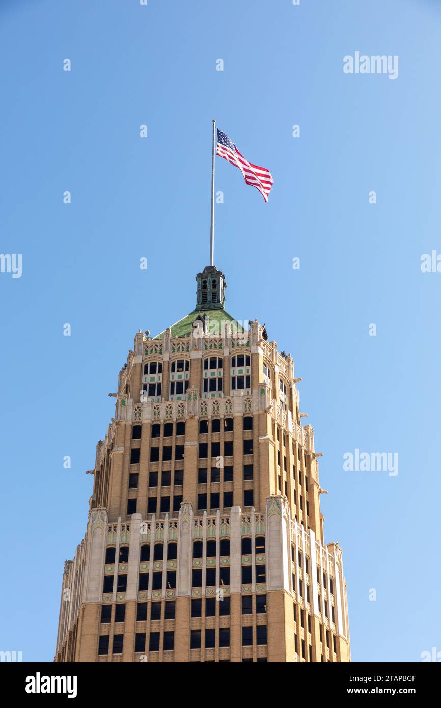 historic Tower life building at San Antonio city, Texas Stock Photo - Alamy