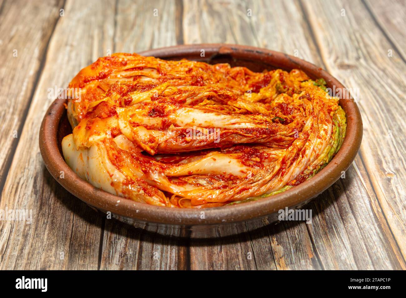 Korean Traditional Food Kimchi Made with Pickled Cabbage Stock Photo ...