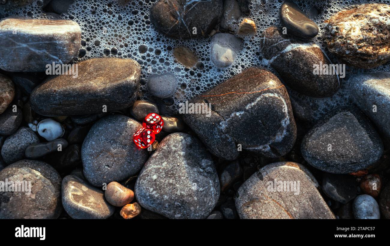 Dice amid stones hi-res stock photography and images - Alamy