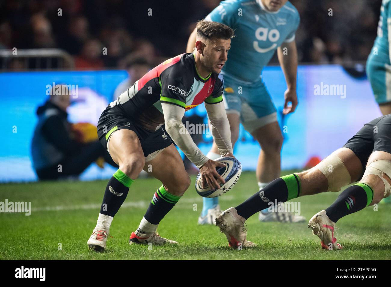 Harliquins Danny Care in action during the Harlequins v Sale Sharks ...