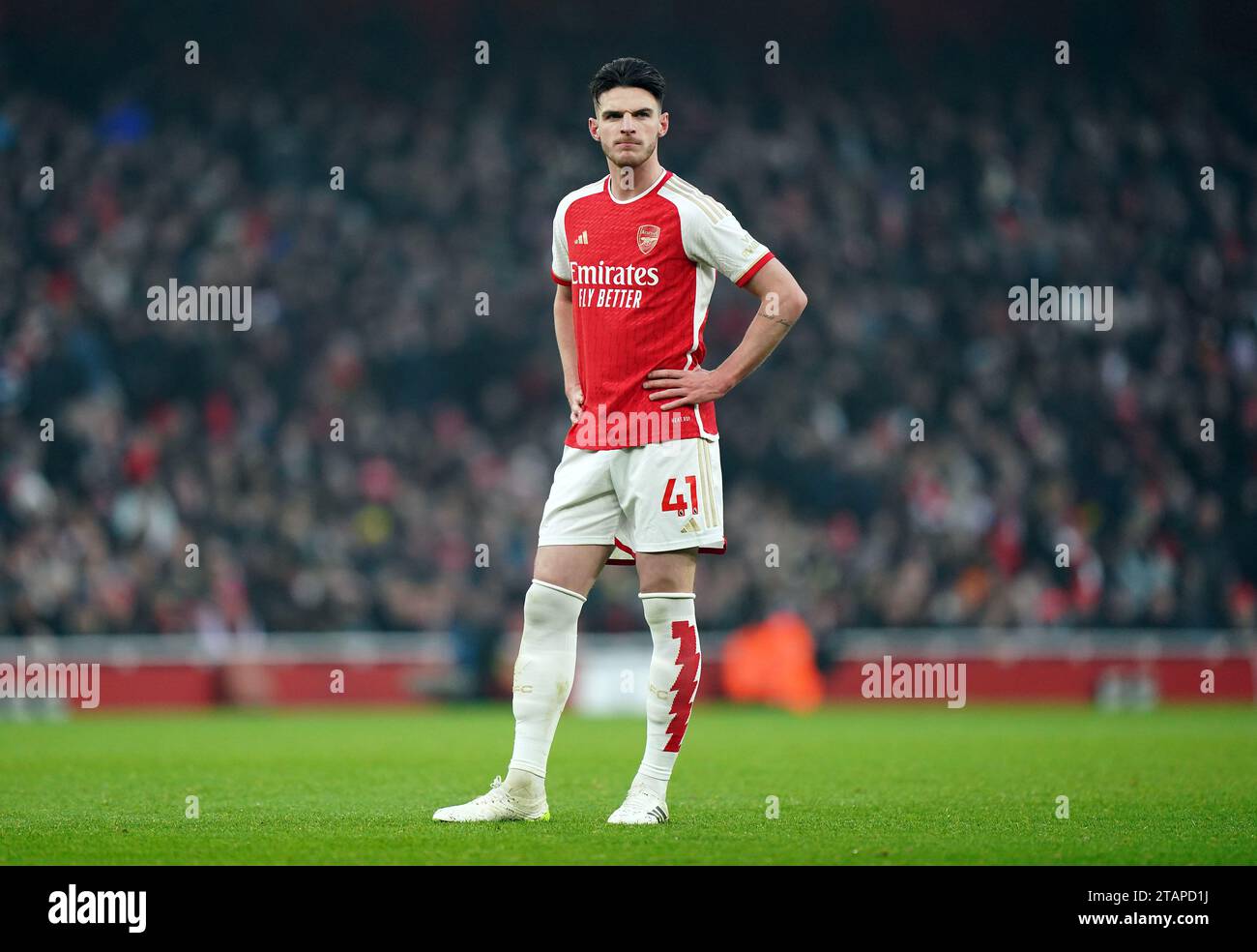 Arsenal's Declan Rice during the Premier League match at the Emirates ...