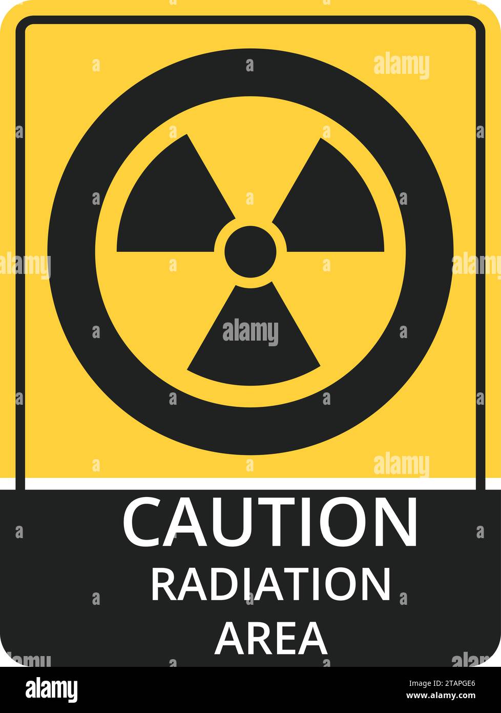 Label caution sign. Sticker radiation hazard symbol Stock Vector Image ...