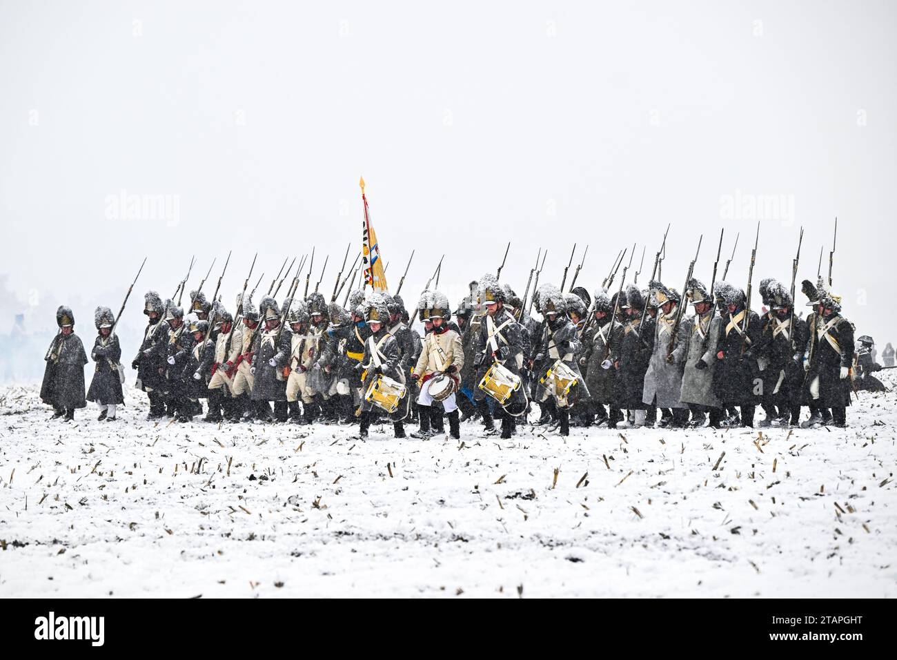 Tvarozna, Czech Republic. 02nd Dec, 2023. Reconstruction of the Battle ...