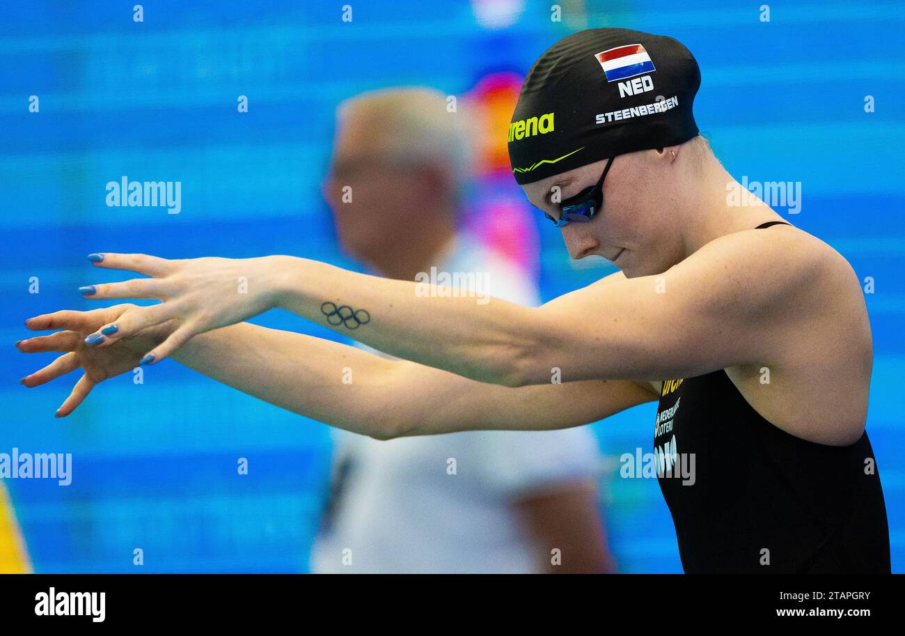 ROTTERDAM - Marrit Steenbergen meets swimming on the third day of the ...
