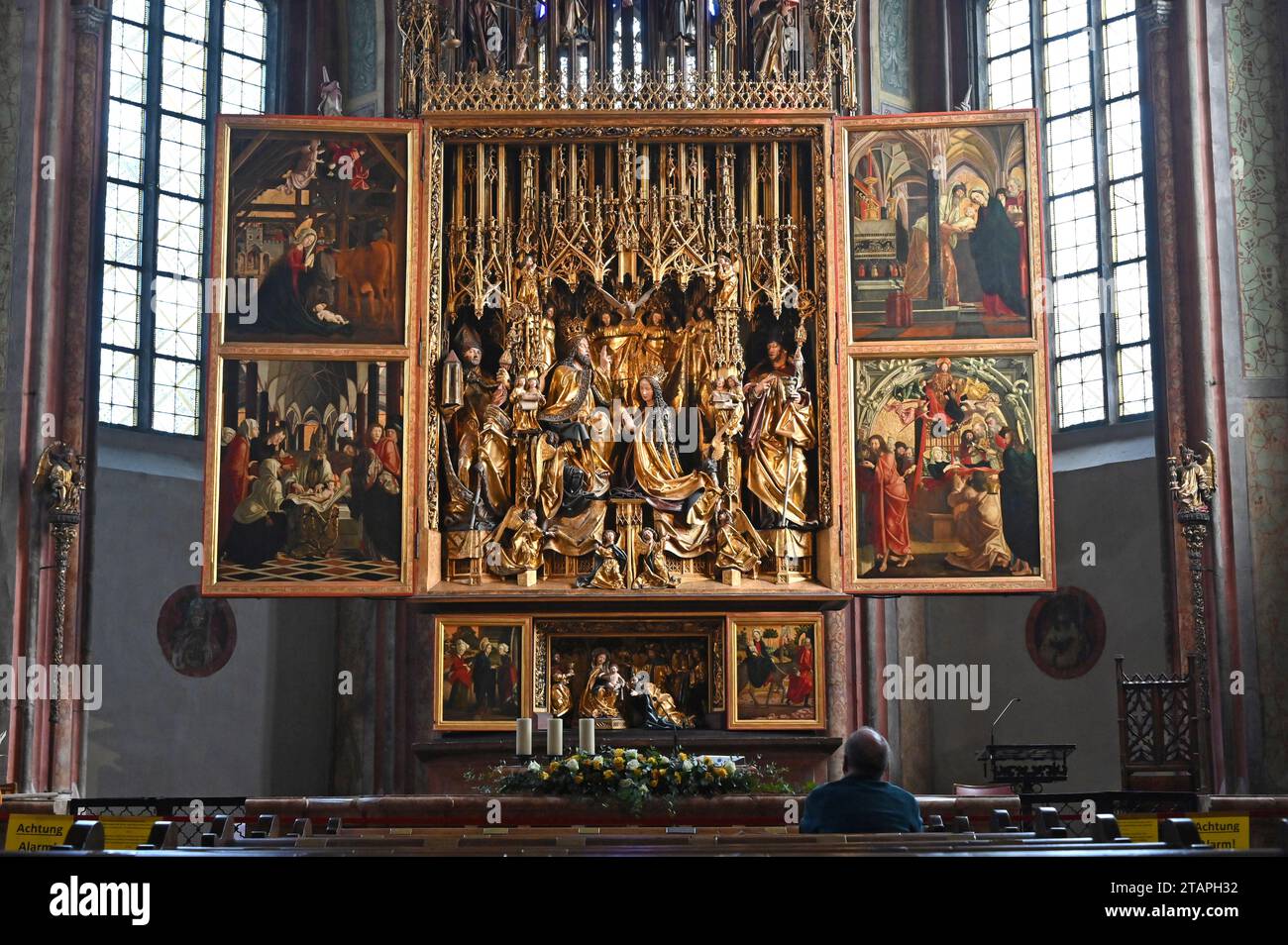 The world famous Michael Pacher Altar in Sankt Wolfgang, Salzkammergut ...