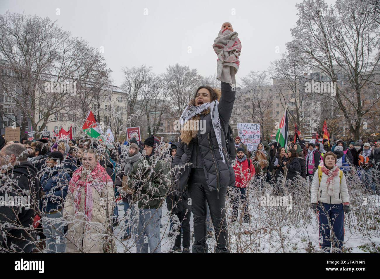 Berlin, Germany. 2nd Dec, 2023. A significant protest unfolded in ...
