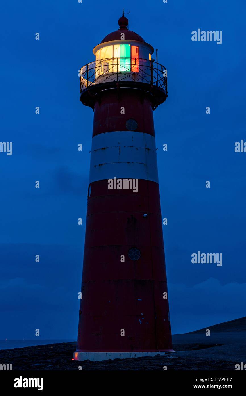 short lighthouse of Westkapelle, Netherlands at dusk Stock Photo - Alamy