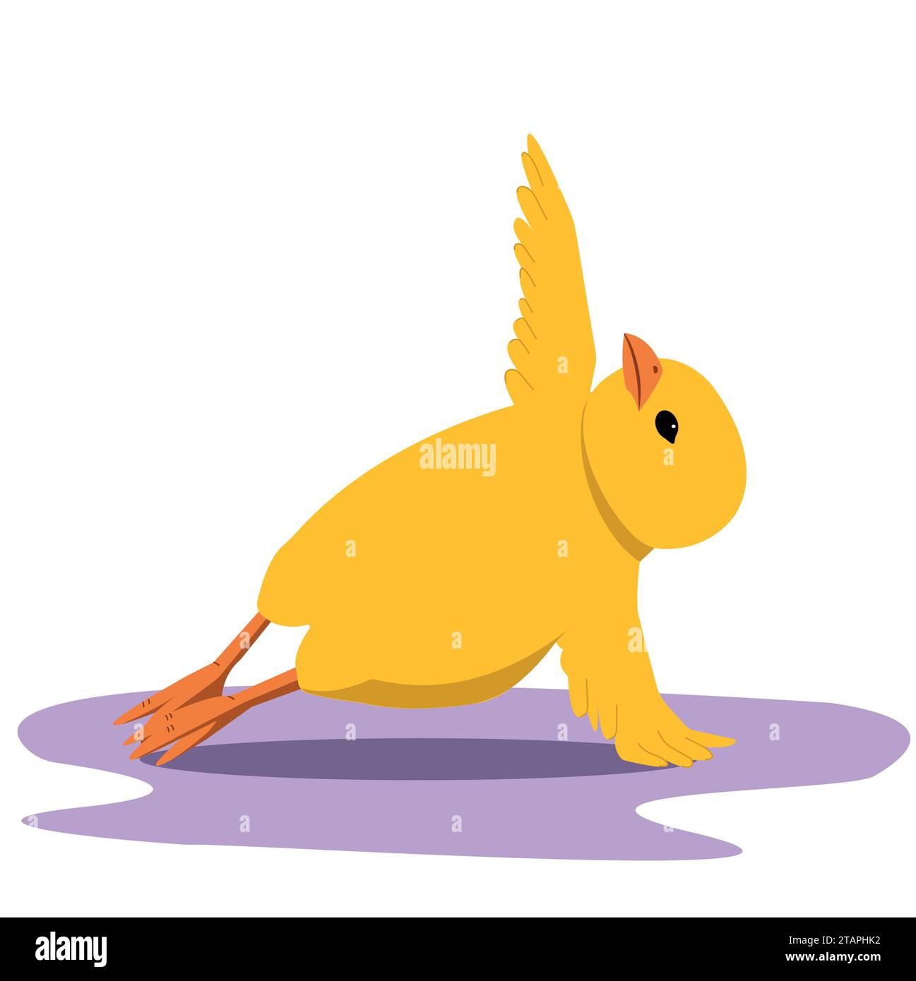 Cute Chicken Yoga Cartoon Vector Icons Illustration. Flat Cartoon ...