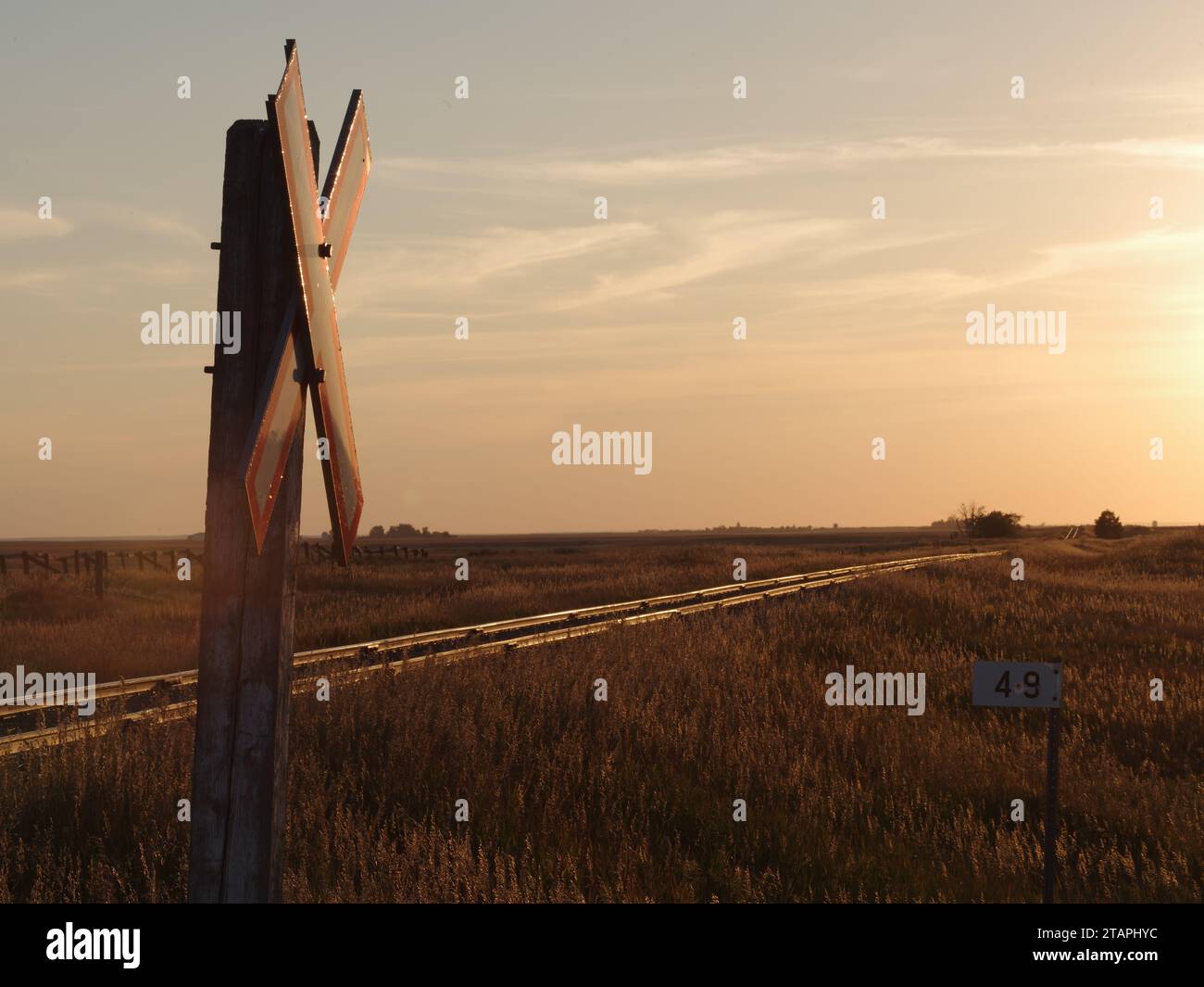 Railway Tracks - Frontier, Saskatchewan, Canada Stock Photo - Alamy
