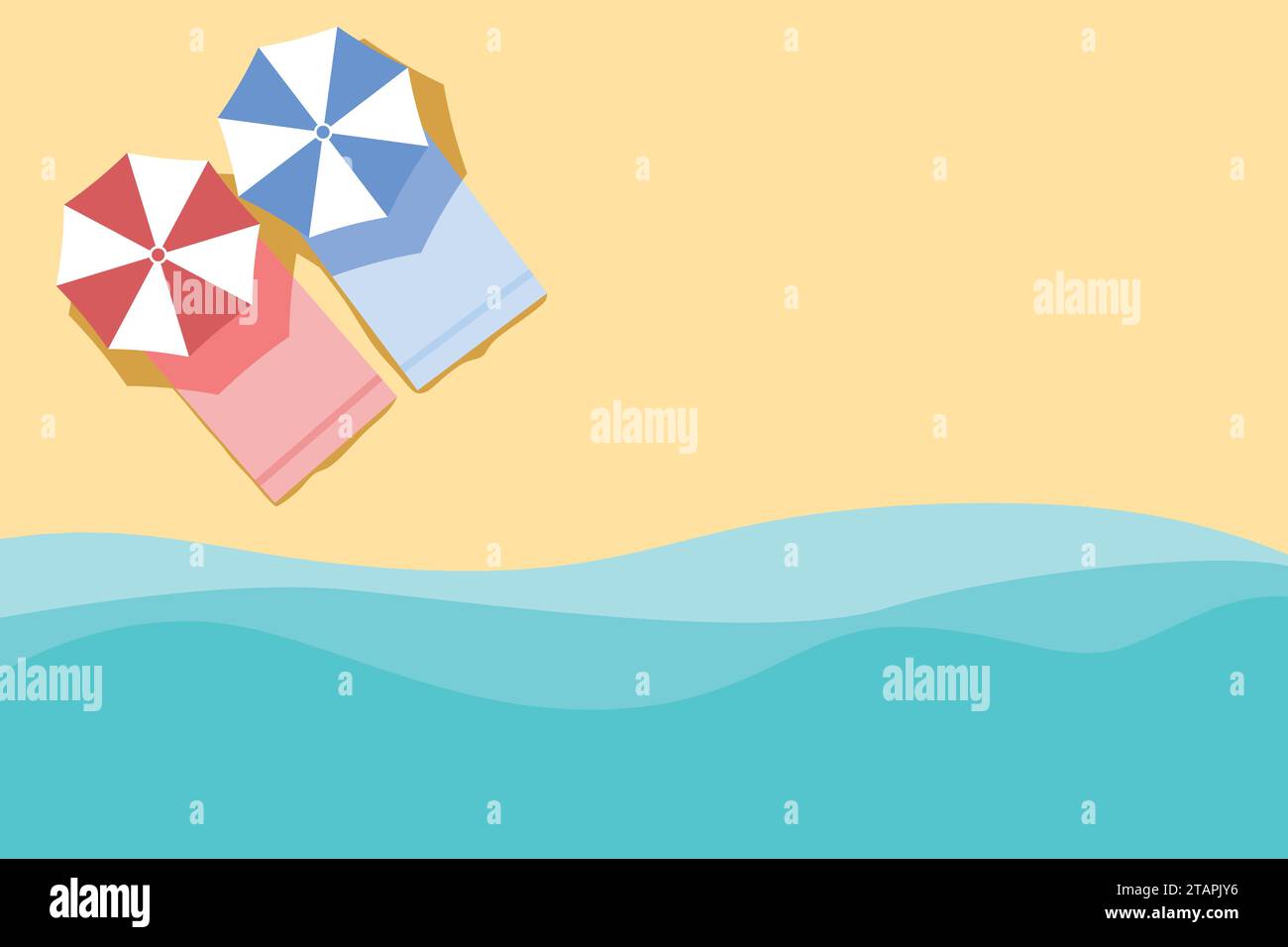 Beach from above view Stock Vector Images - Alamy