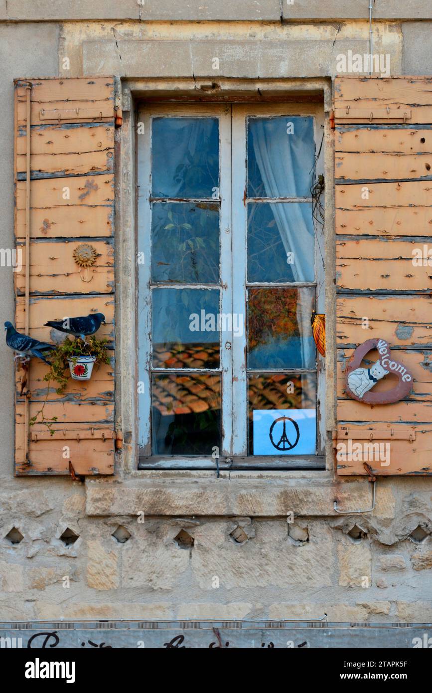Old southern French windows (Fenetres Stock Photo - Alamy