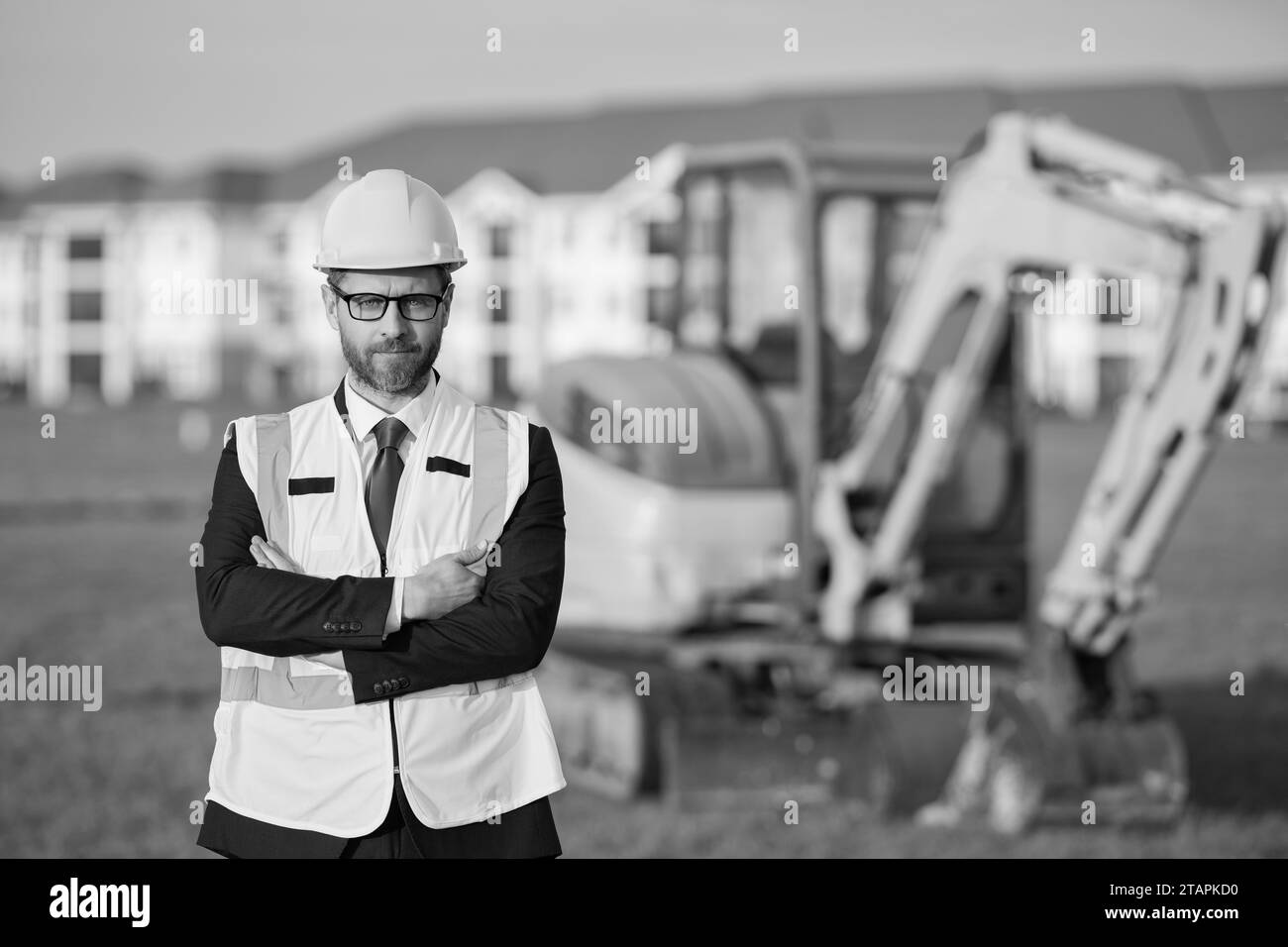 Civil engineering contractor Black and White Stock Photos & Images - Alamy