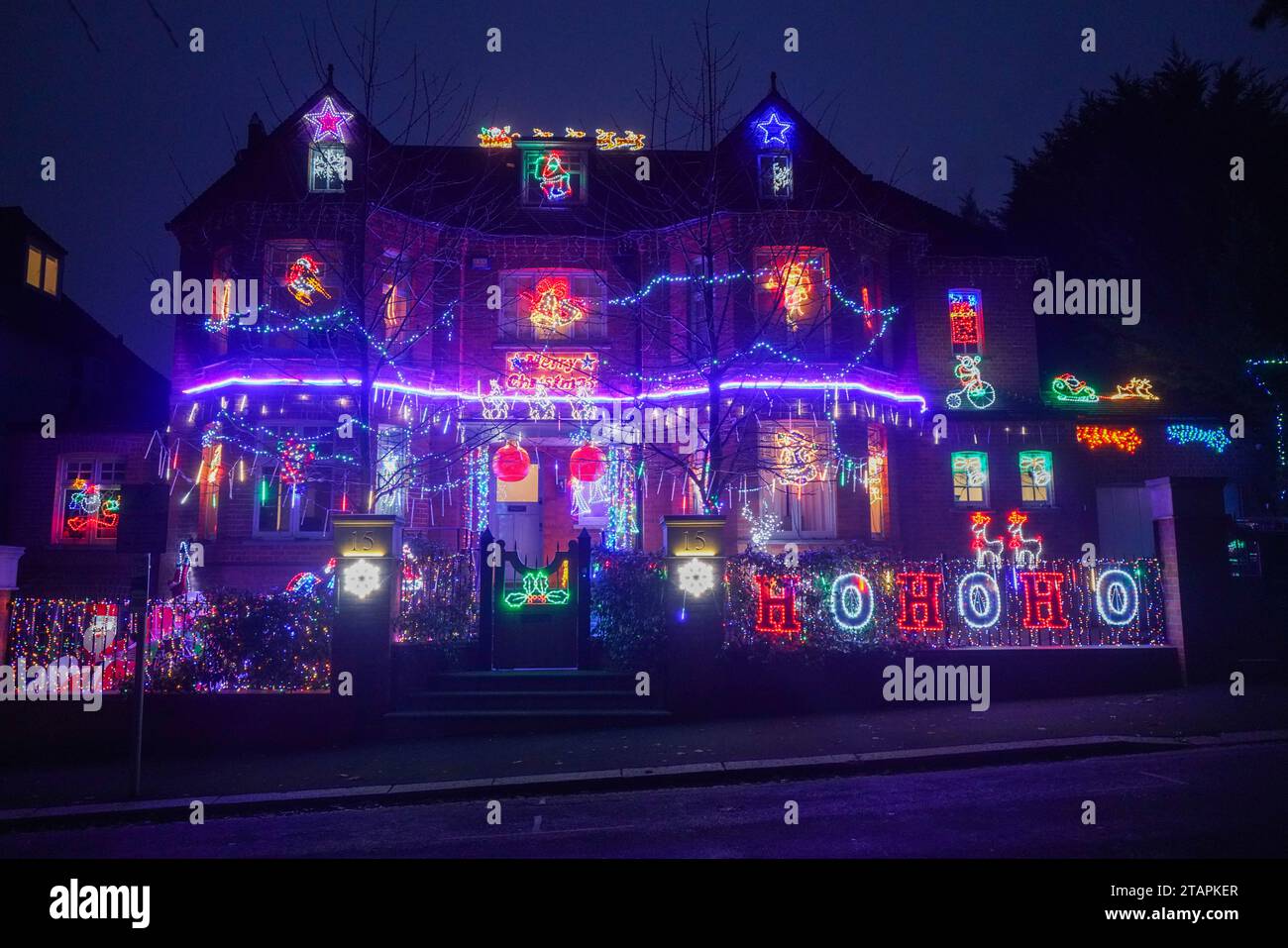 London UK. 2 December 2023. A residential house in Wimbledon south west ...