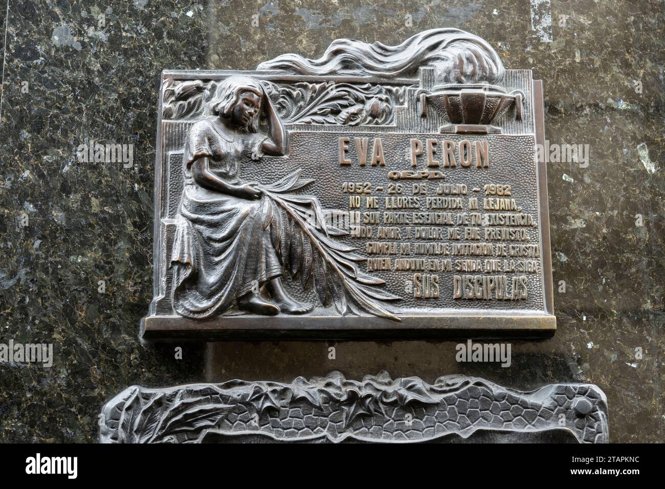 Argentina, Buenos Aires, Recoleta Cemetery. Eva Peron's (Evita) grave ...