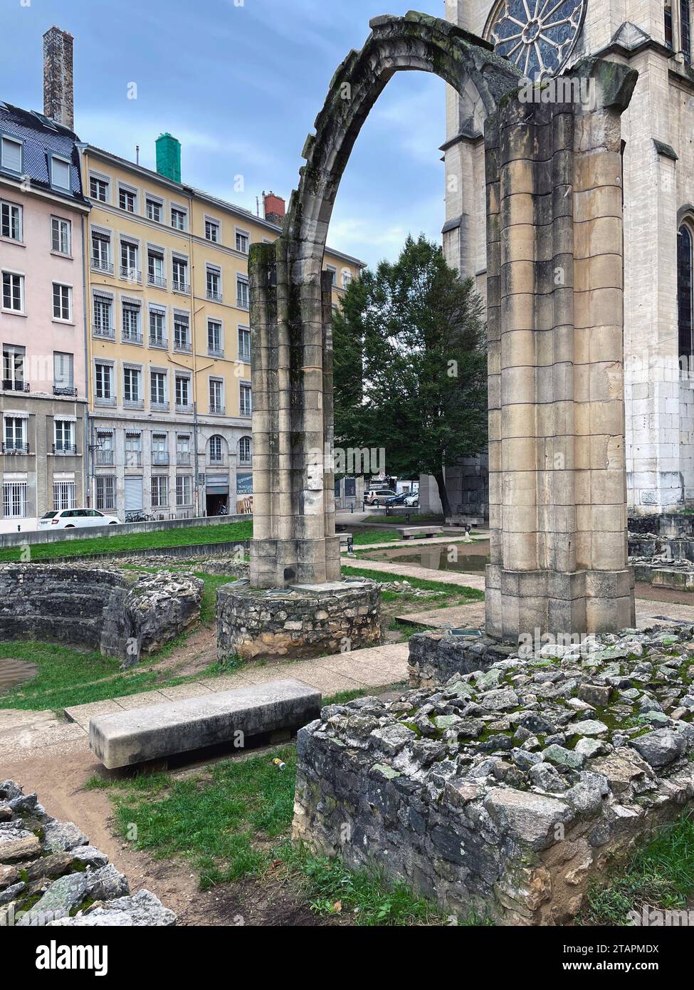 Ruins of old St. John the Baptist Church, Lyon, France, 2023 Stock ...