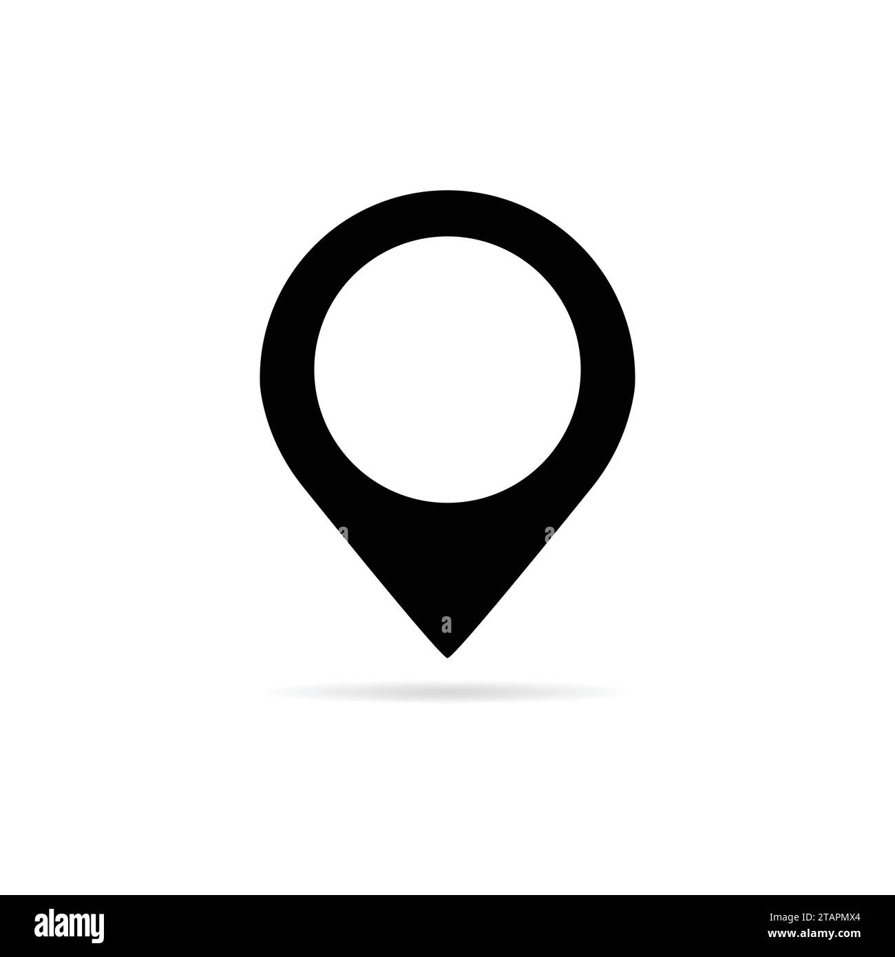 Green Black Location Pointer Set on White Background. Green GPS Tag and ...