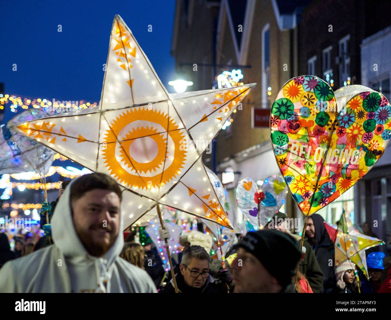 Sheerness, Kent, UK. 2nd Dec, 2023. The annual Christmas Lantern Parade ...