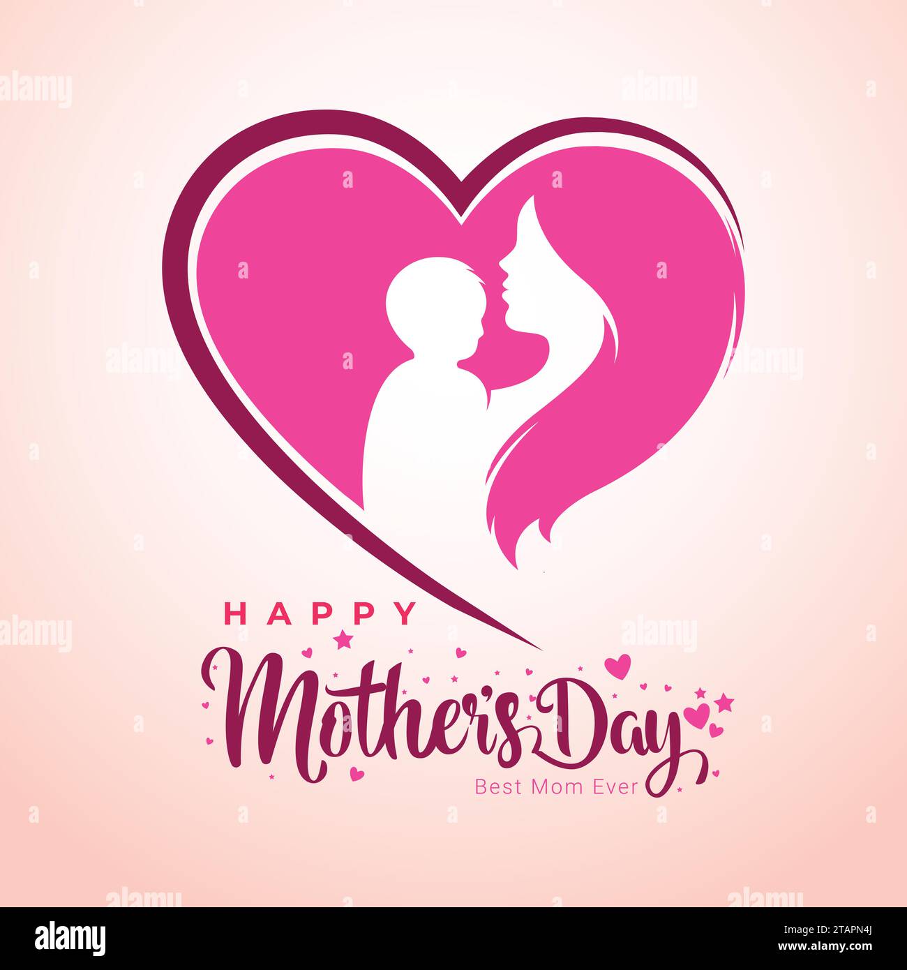 Happy Mothers Day Wishes With Heart Mother Day Calligraphy Elegant