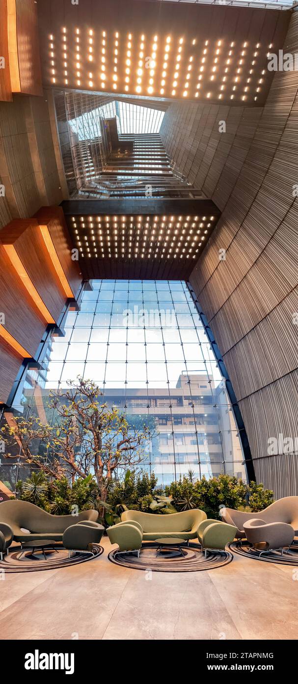 Tel Aviv, Israel - October 9, 2023: Totzeret HaAretz Towers, stylized ...