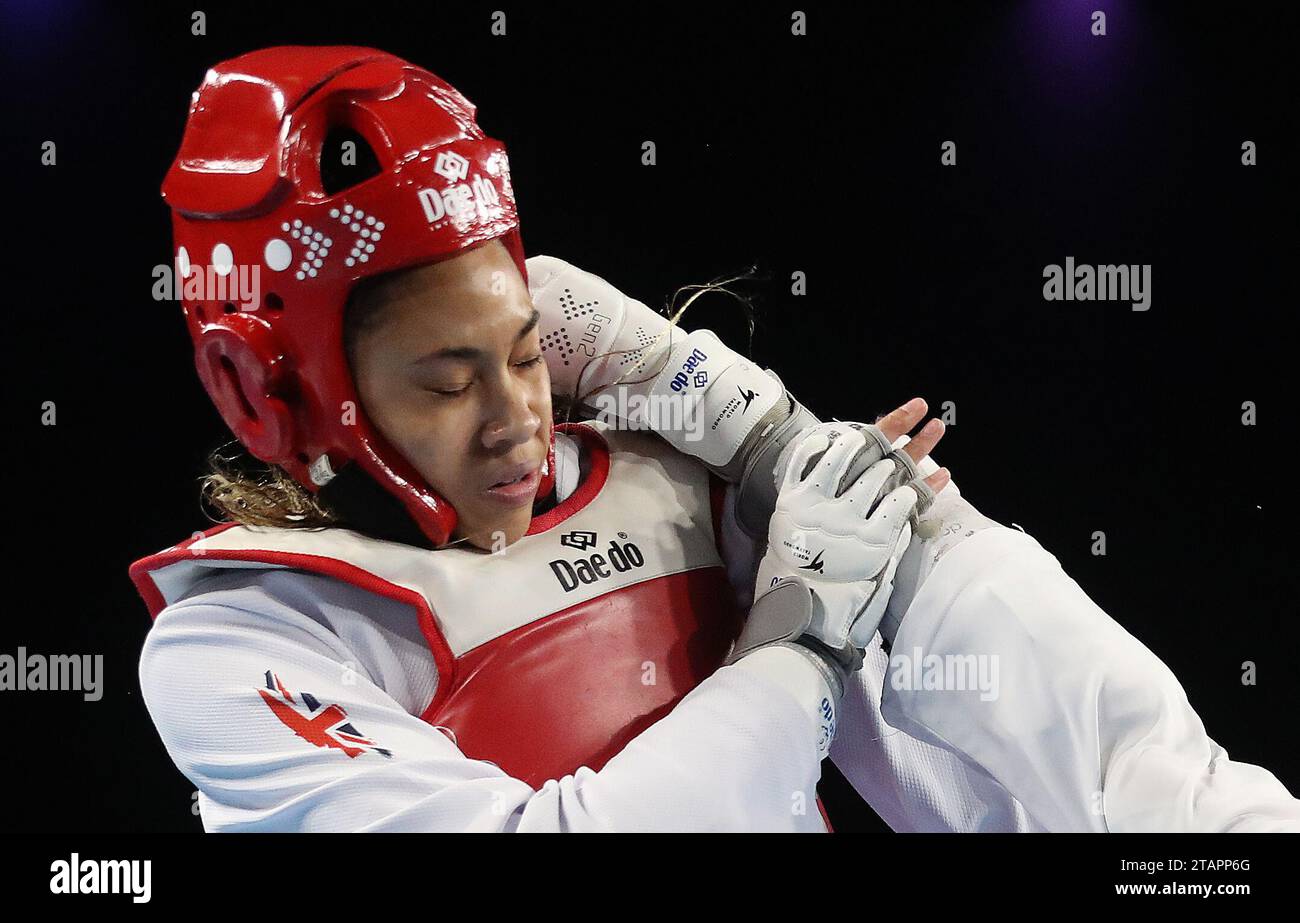 Great Britain's Aaliyah Powell in action during their semi-final match ...