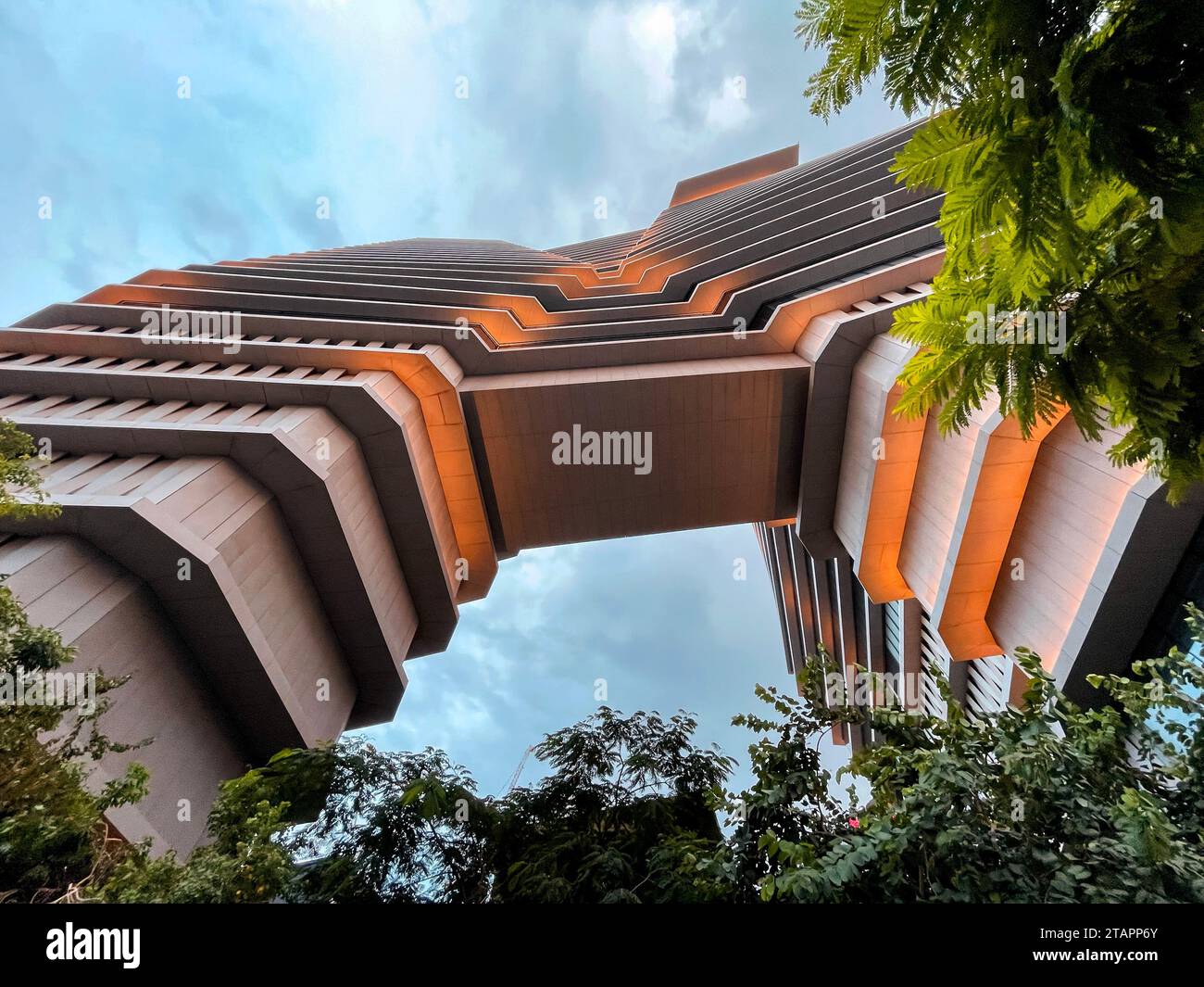 Tel Aviv, Israel - October 9, 2023: Totzeret HaAretz Towers, stylized ...