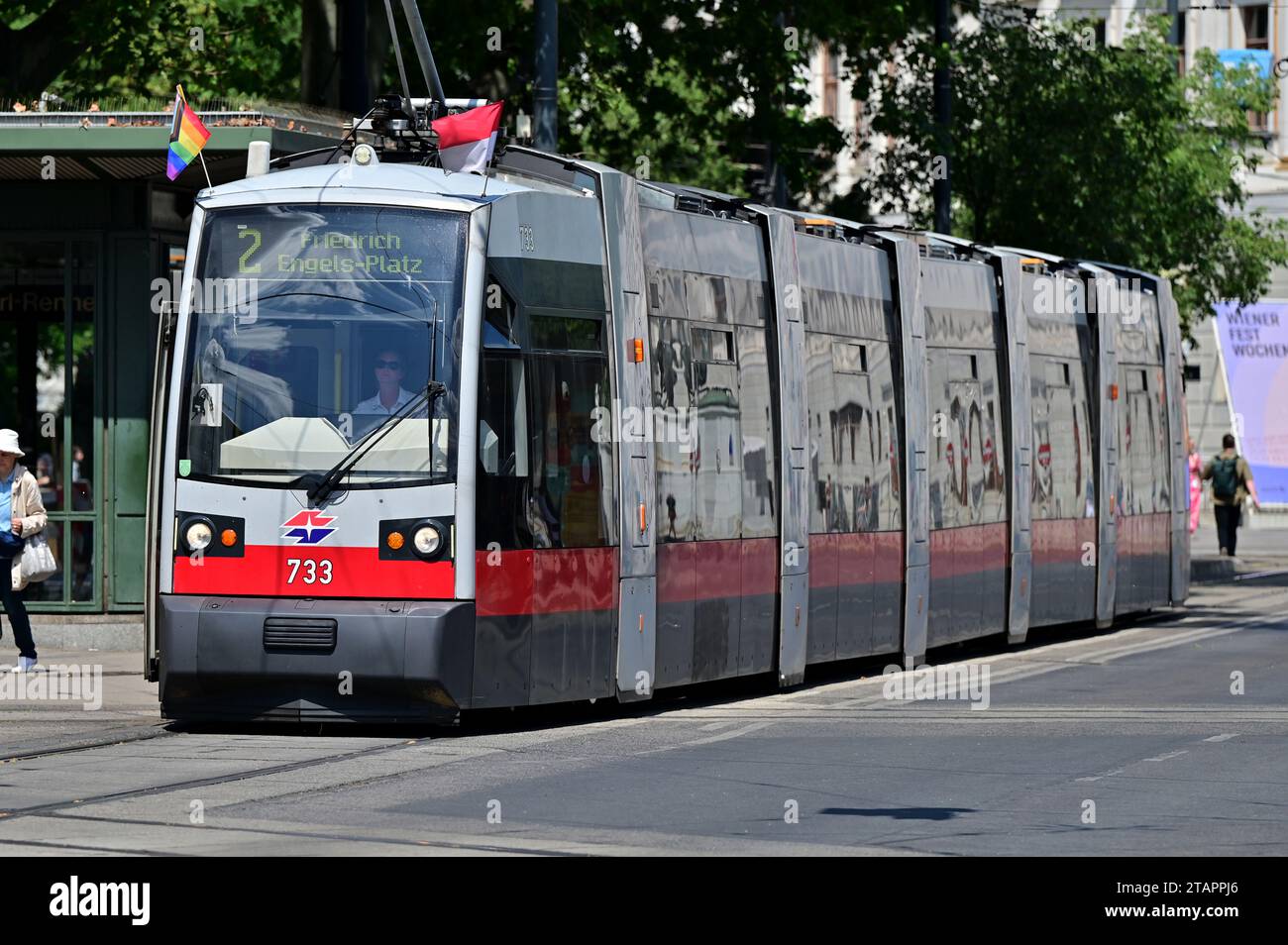 Tram on the Ring in Vienna Stock Photo - Alamy