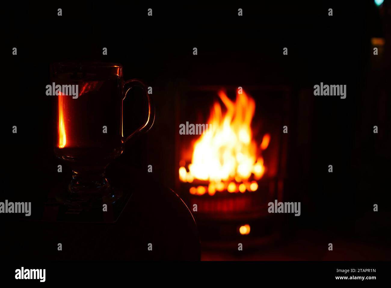 A hot whiskey whilst sitting by the fire in am Irish pub Stock Photo ...