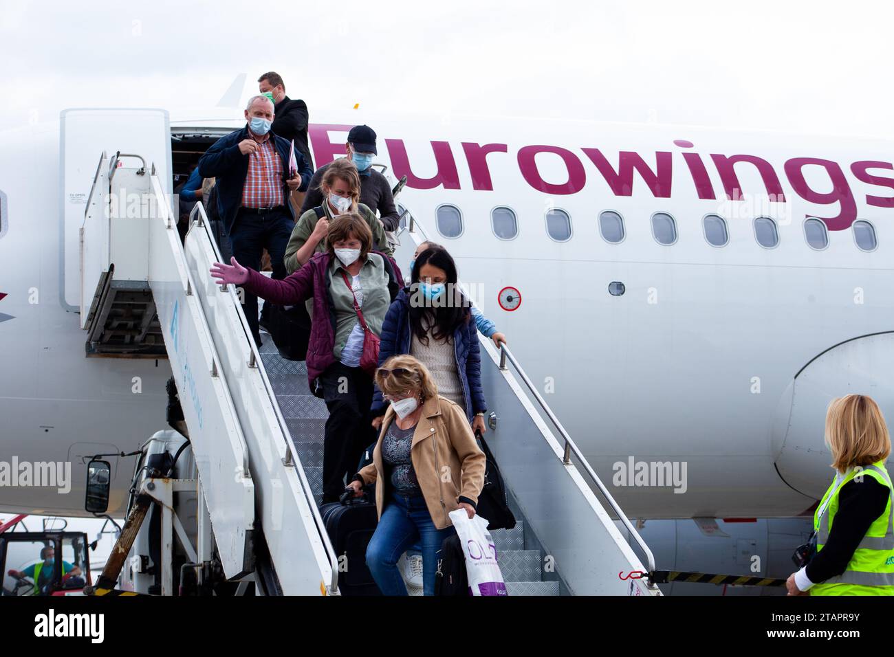 Passenger plane of the German airline Eurowings. European low-cost ...