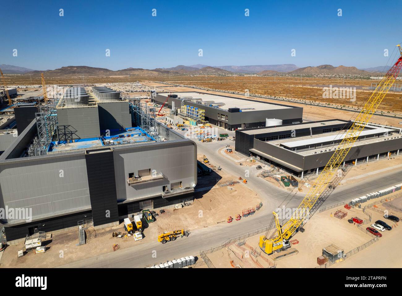 An aerial view of the Taiwan Semiconductors Mega Factory construction ...