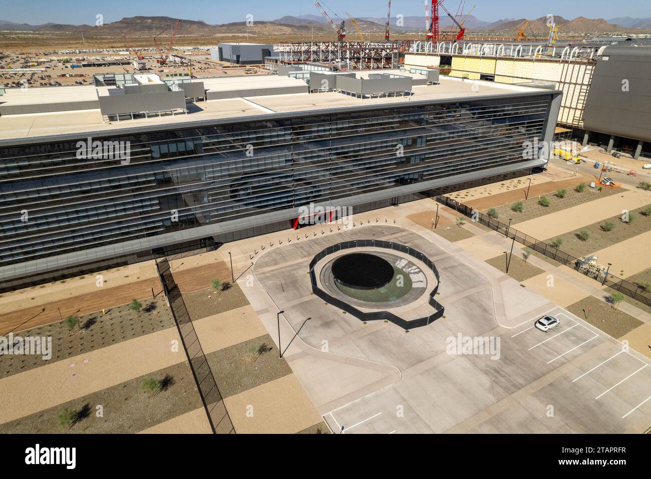 An aerial view of the Taiwan Semiconductors Mega Factory construction ...
