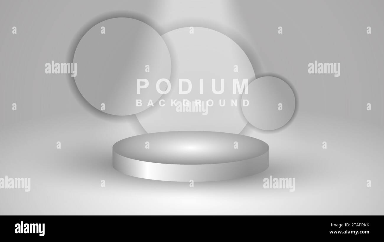 3D podium set background with light and shadow. Abstract geometric ...