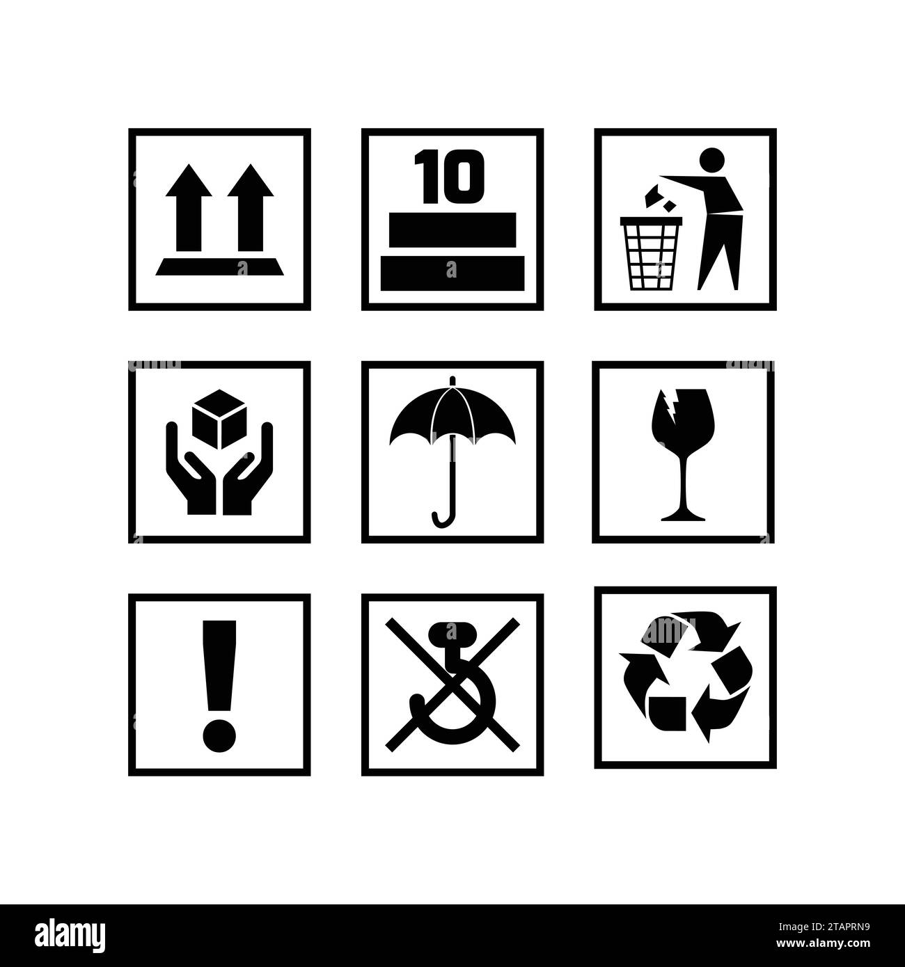 Handle with care sticker Black and White Stock Photos & Images - Alamy