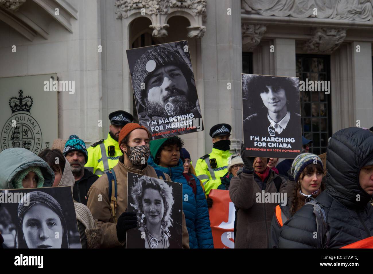 London, UK. 2 Dec 2023. Rally at Supreme Court.Just Stop Oil met at New ...