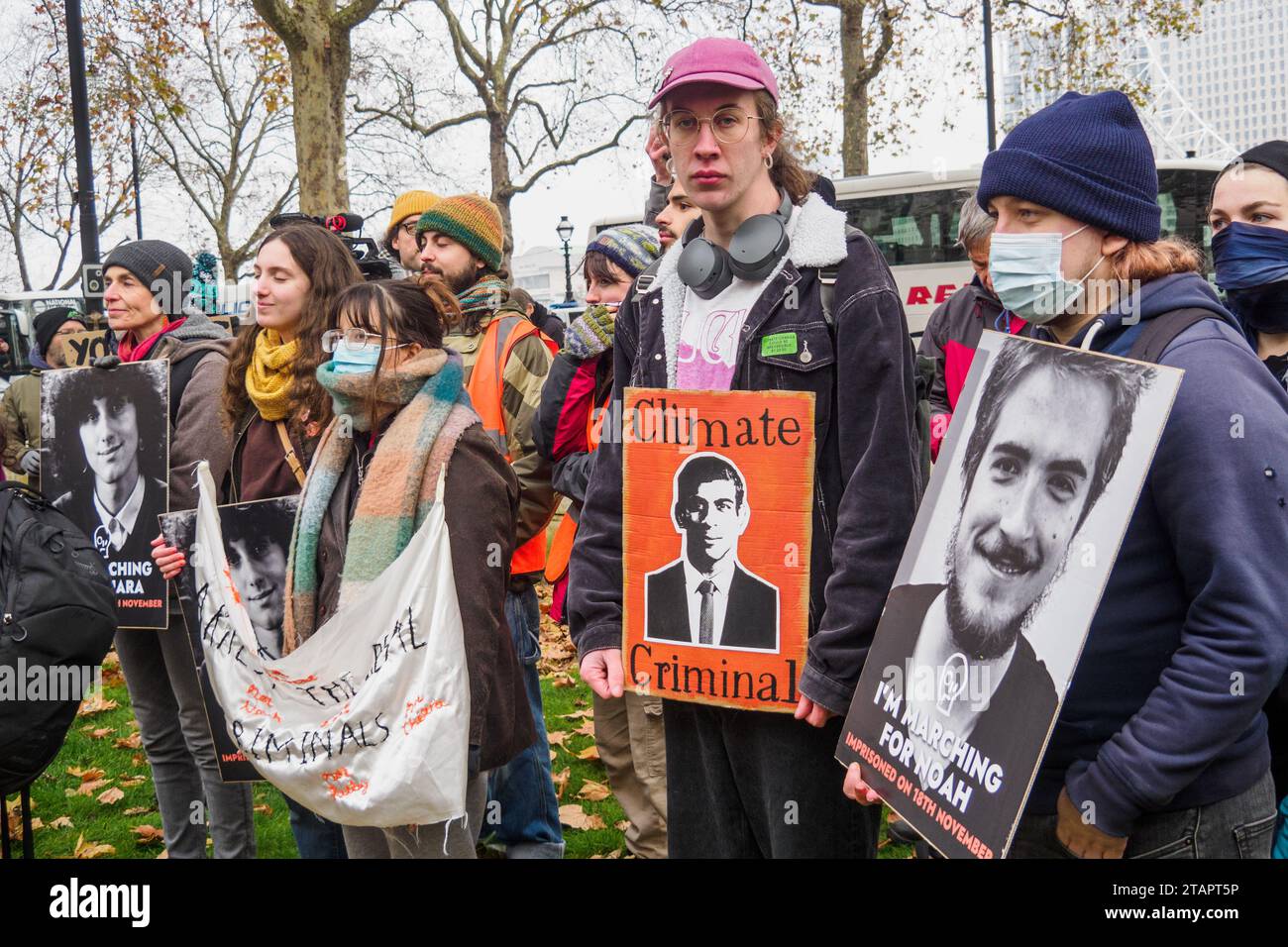 London, UK. 2 Dec 2023. Just Stop Oil met at New Scotland Yard for a ...