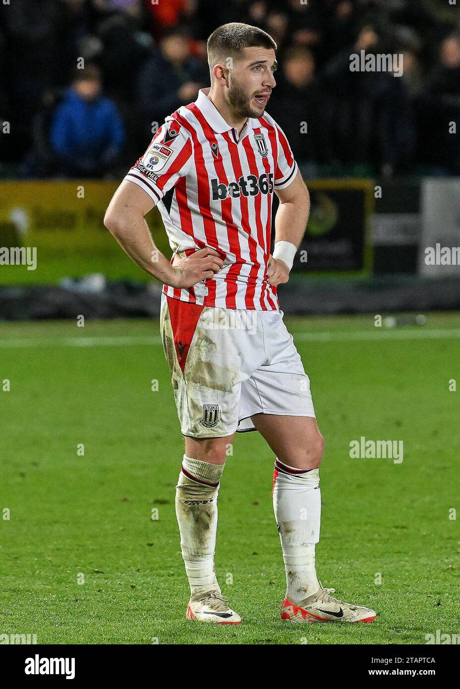Lynden Gooch #2 of Stoke City looks dejected at full time during the ...