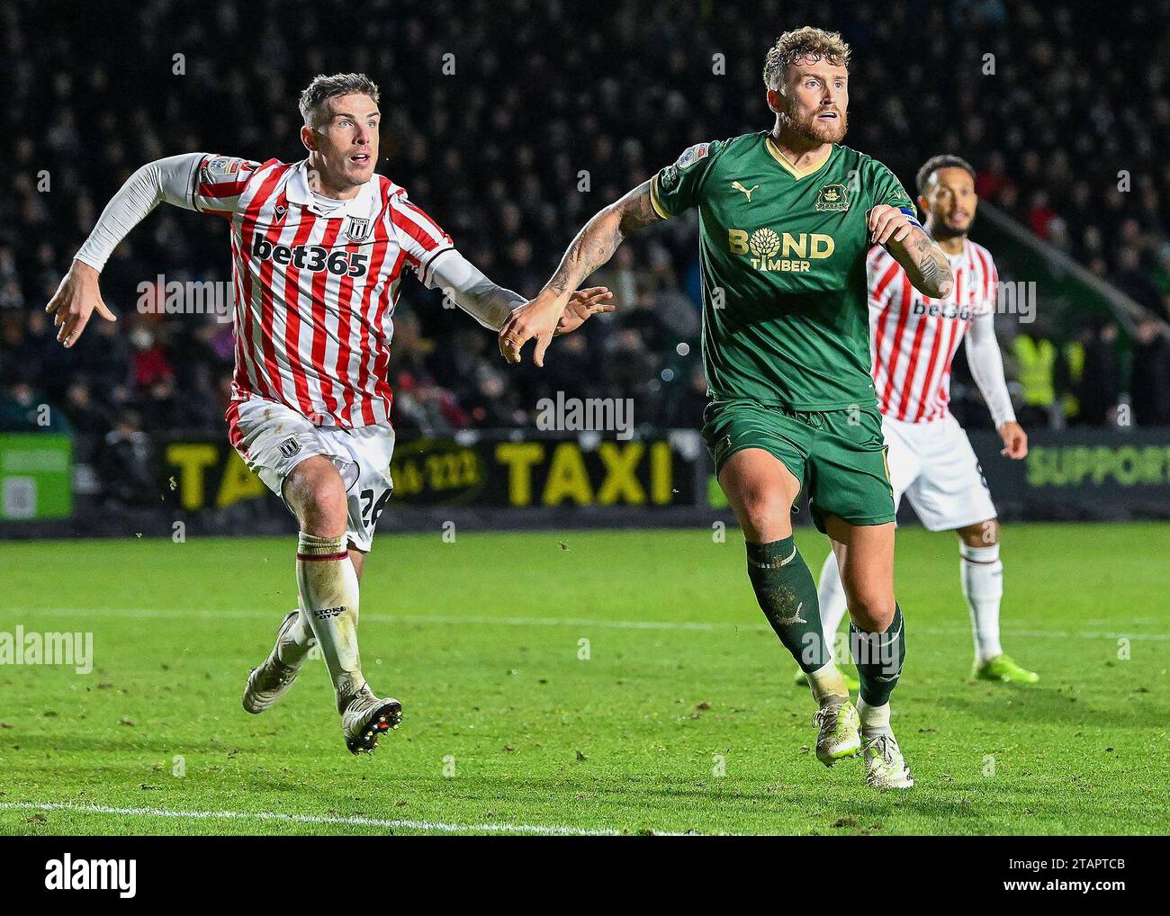 Dan Scarr #6 of Plymouth Argyle in action during the Sky Bet ...