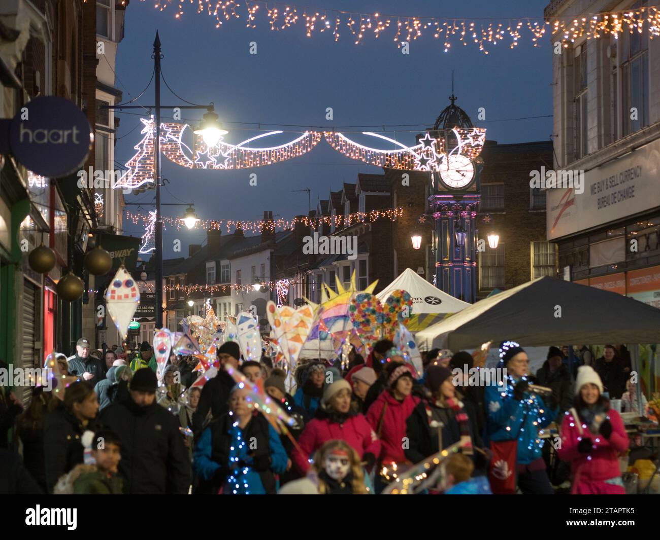 Sheerness, Kent, UK. 2nd Dec, 2023. The annual Christmas Lantern Parade ...