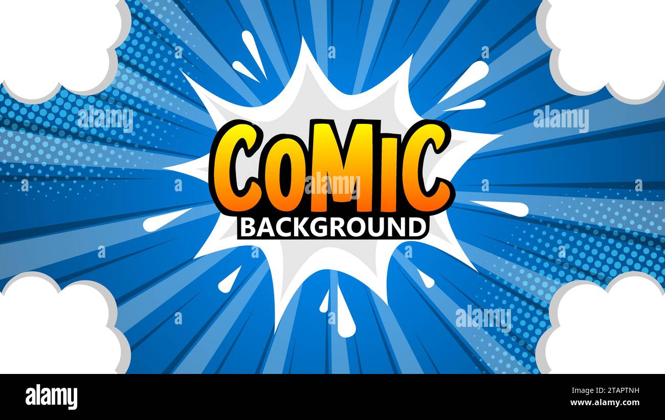 Pop art comic book cartoon magazine cover. Cute cartoon retro strip ...