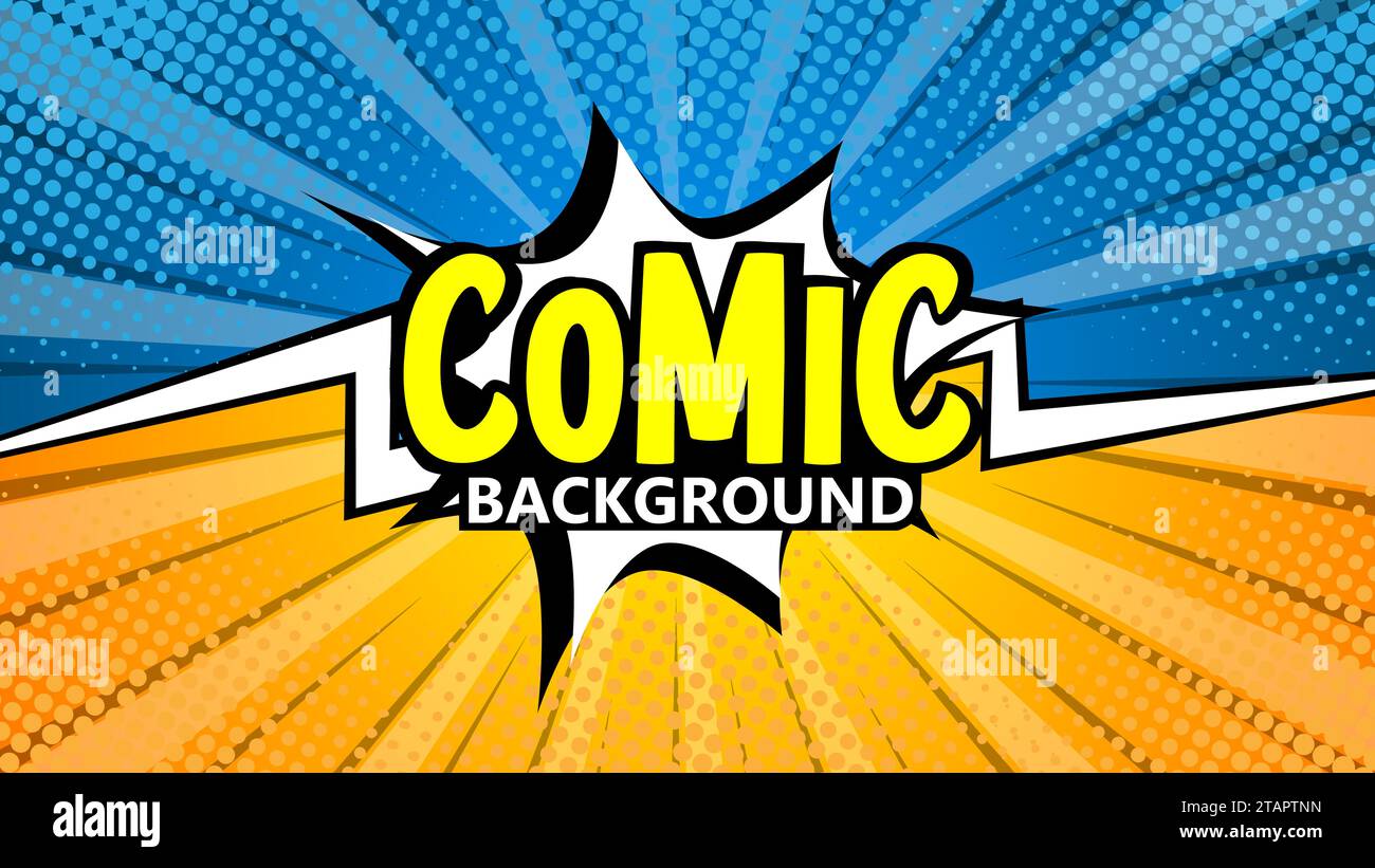 Pop art comic book cartoon magazine cover. Cute cartoon retro strip ...