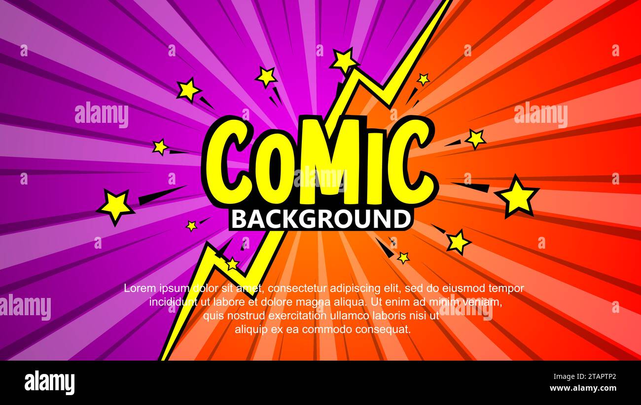 Pop art comic book cartoon magazine cover. Cute cartoon retro strip ...