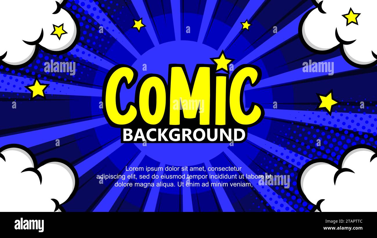 Pop art comic book cartoon magazine cover. Cute cartoon retro strip ...