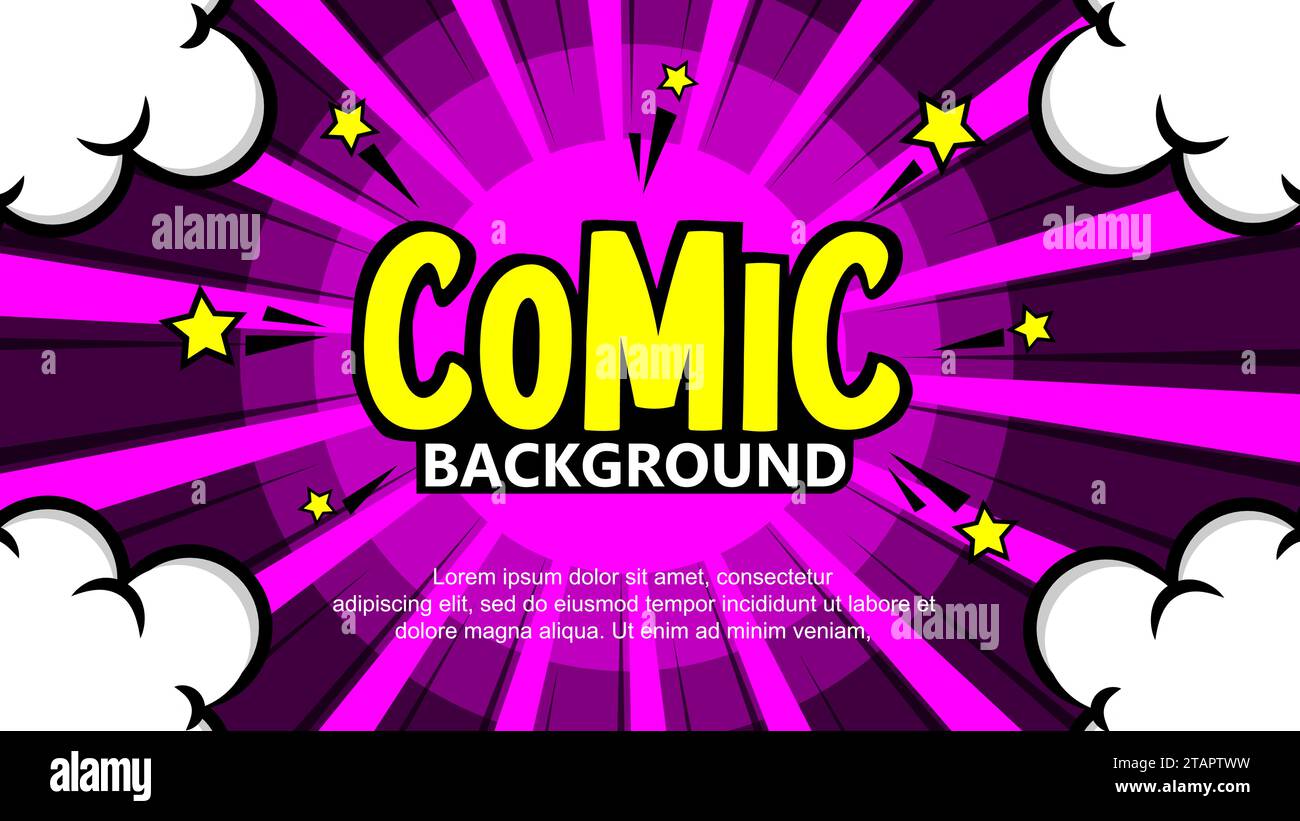 Pop art comic book cartoon magazine cover. Cute cartoon retro strip ...