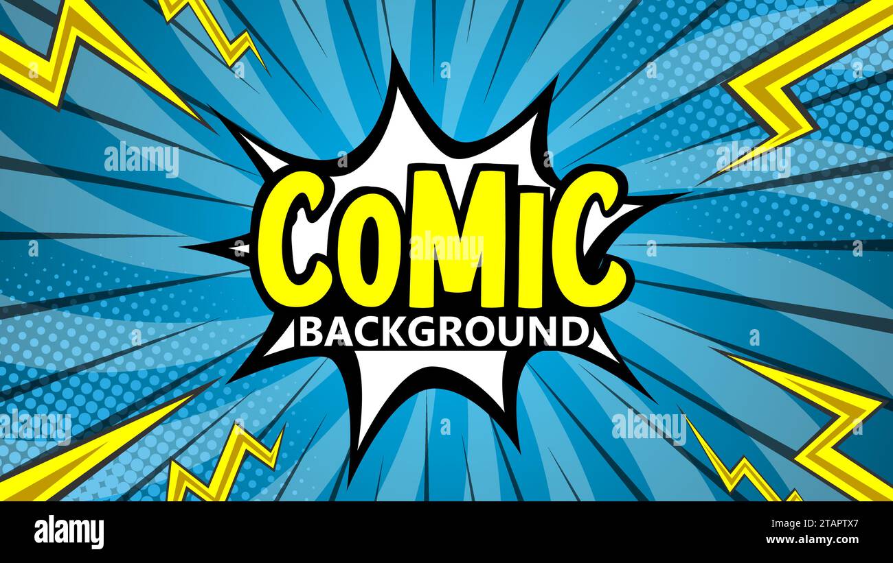 Pop art comic book cartoon magazine cover. Cute cartoon retro strip ...