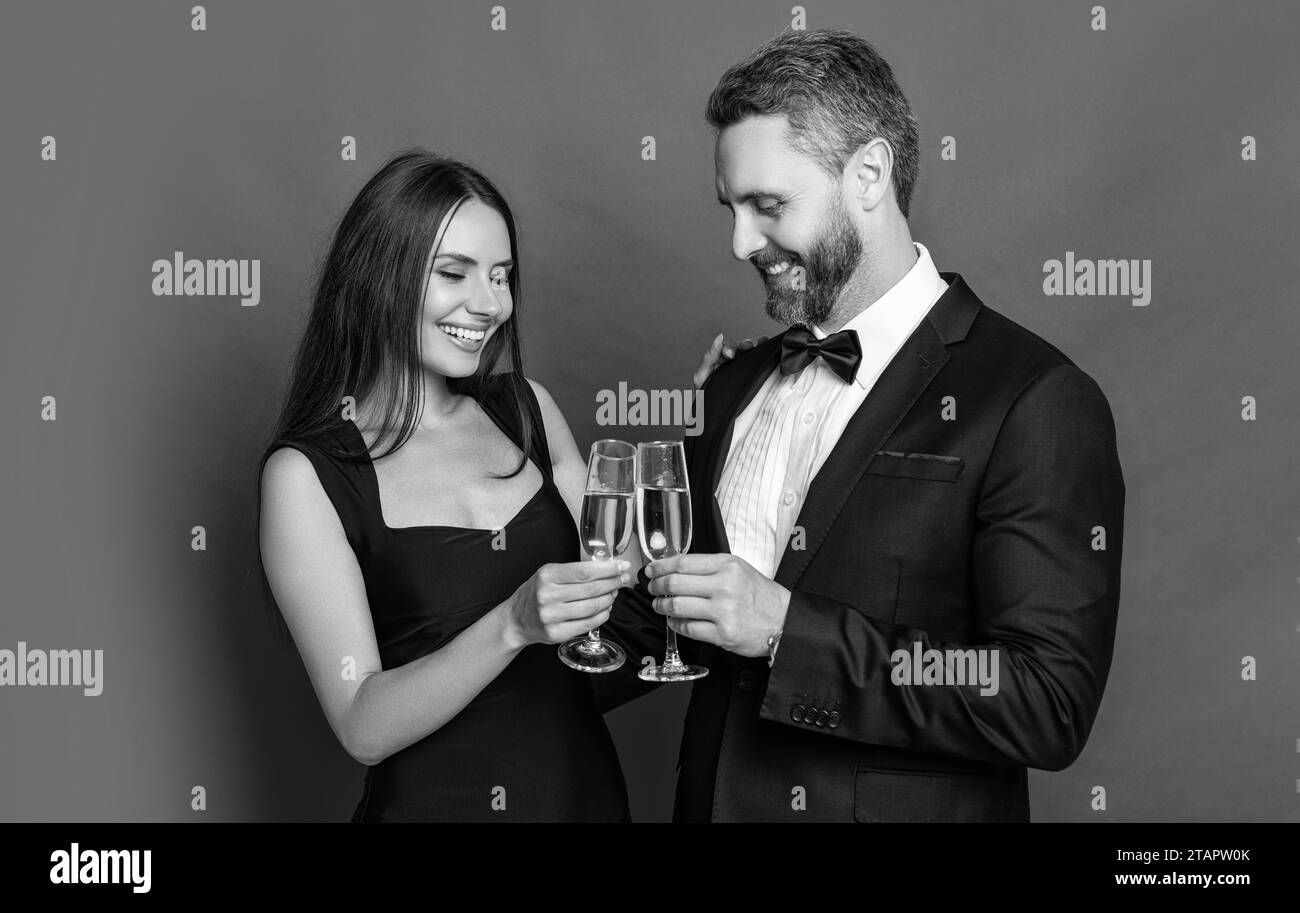 cheerful couple cheering and celebrate on background. photo of couple ...