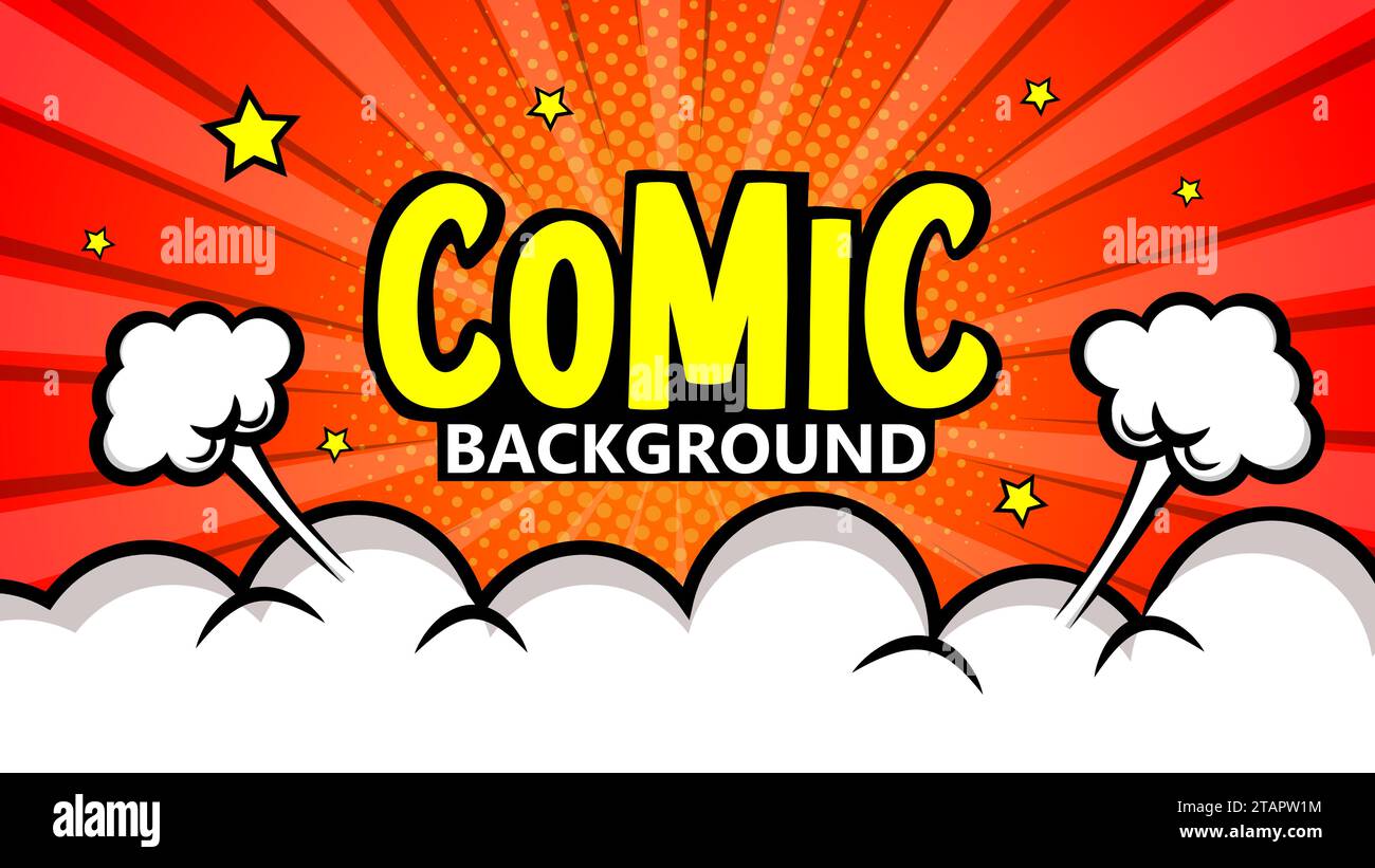 Pop art comic book cartoon magazine cover. Cute cartoon retro strip ...